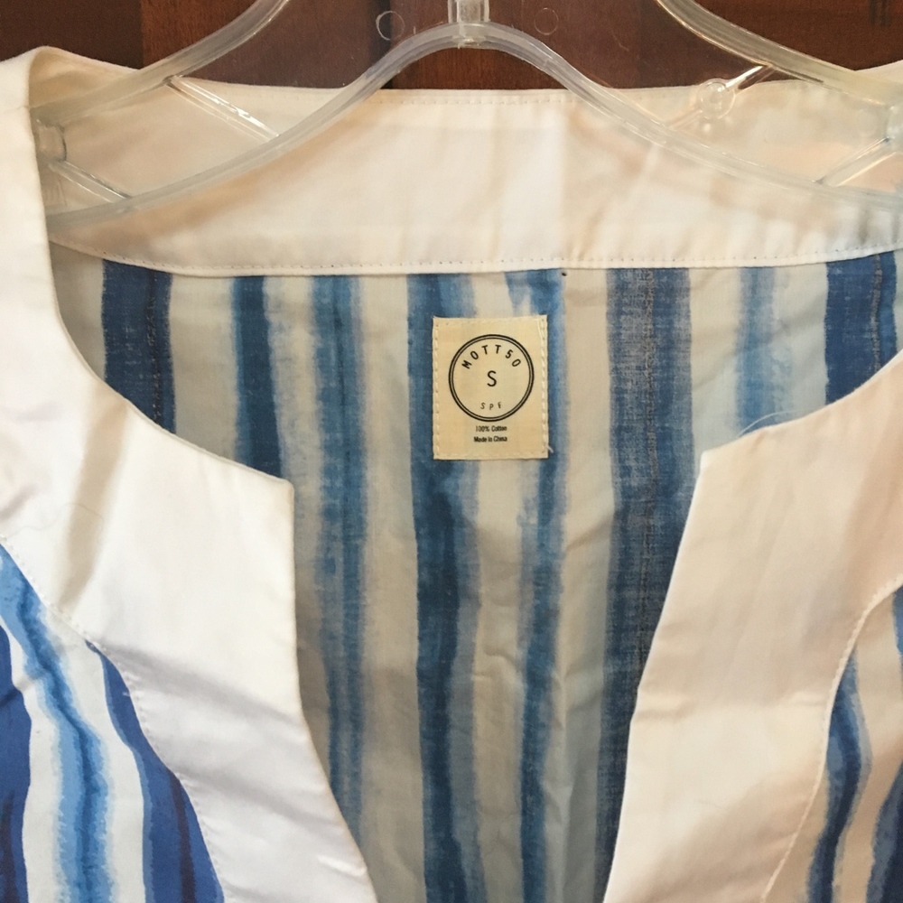 Mott50 Blue & White Striped Tunic Upf 50 Nwt $128 - Gem